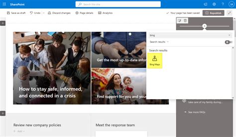 How To Add Bing Maps To Sharepoint Online Page Sharepoint Diary