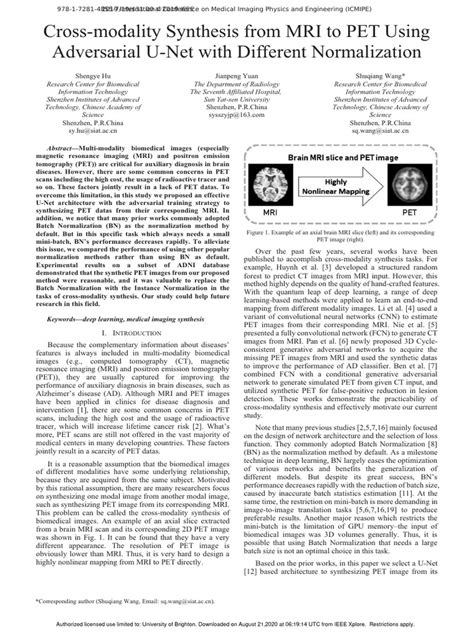 Cross Modality Synthesis From Mri To Pet Using Adversarial U Net With