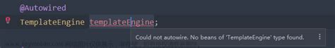 关于在 Springboot 中使用 Autowired 注解来对 Templateengine 进行自动装配时，无法注入的问题。 Toy模板网