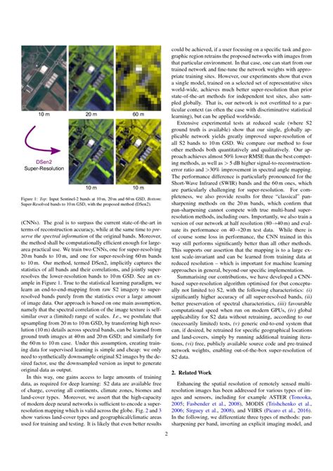Super Resolution Of Sentinel 2 Images Learning A Globally Applicable Deep Neural Network Deepai
