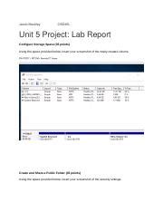 CIS245L U5 Project LabReport JMeckley Docx JacobMeckley CIS245L Unit5Project LabReport