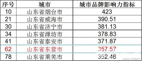 中國地級市100強排名公佈 東營列第62位 每日頭條
