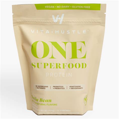 VitaHustle One Superfood Vegan Protein Powder Vanilla Bean 20g Protein 10 Servings Walmart