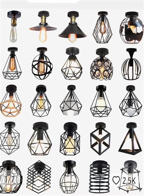 Open cage metallic hanging ceiling light retro loft 1 head dining room ...