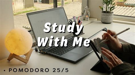 STUDY WITH ME 2 HOURS Pomodoro 25 5 Timer No Music Real Time YouTube