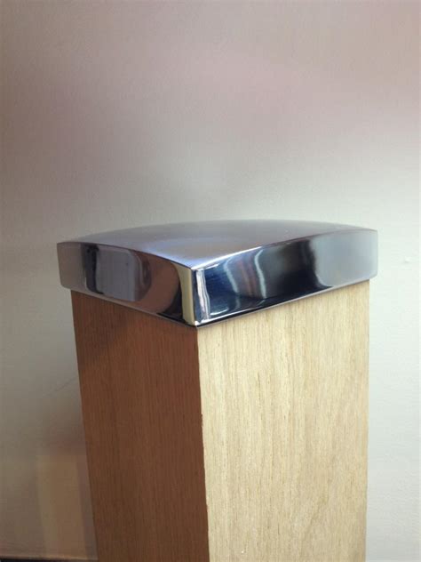 Unique Full Brushed Nickel Flat Newel Post Cap Shawstairs