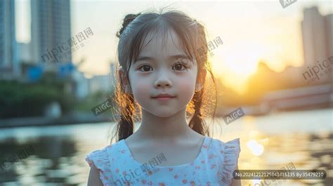 AI创作图逆光的小女孩 江边小孩 江边的少女 童眸 逆光中的少女 黄昏下的少女 水岸姑娘 小靓妹 童真纯真 夕阳倩影 霞光中的小孩 水边故事