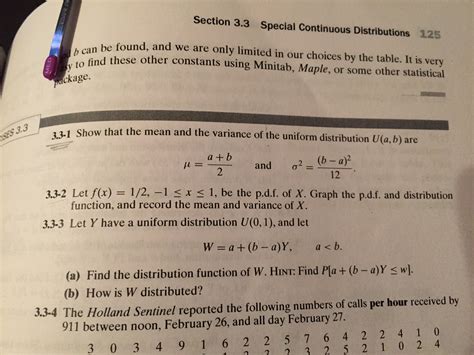 Solved Show That The Mean And The Variance Of The Uniform Chegg Com