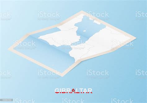 동포 메트릭 스타일로 이웃 국가와 지브롤터의 접힌 종이지도 지브롤터에 대한 스톡 벡터 아트 및 기타 이미지 지브롤터 관광