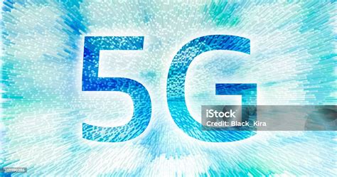 파란색 광섬유 폭발 배경이 있는 5g 기술 심볼 미래 스마트 고속 통신 컨셉 일러스트 0명에 대한 스톡 벡터 아트 및 기타