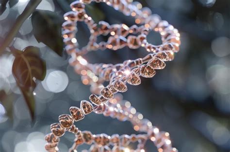 Dna Helix Molecule Premium Ai Generated Image