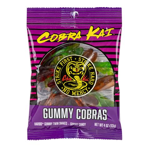 Cobra Kai Gummy Cobras 4 Oz Peg Bag Nassau Candy