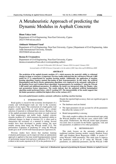 PDF A Metaheuristic Approach Of Predicting The Dynamic Modulus In