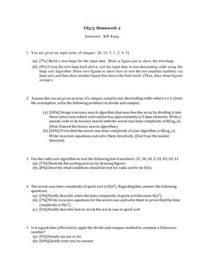 CS 575 F22 Syllabus Full Coursework Schedule Fall 2022 Professor KD
