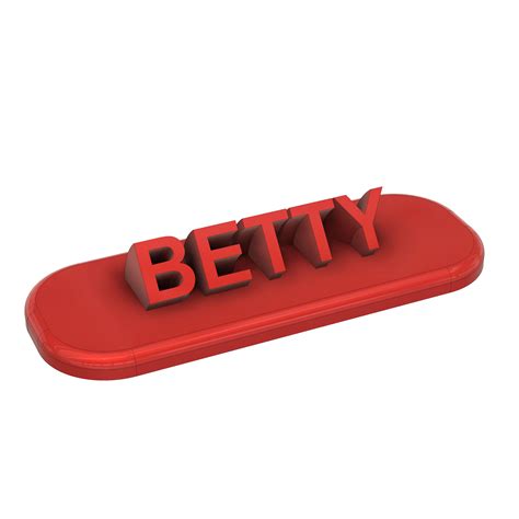 Stl File Betty Name Tag・3d Printing Design To Download・cults