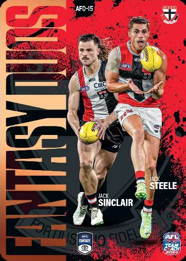 2024 Afl Teamcoach Jack Sinclairjack Steele Fantasy Duos Afd 15 Saint
