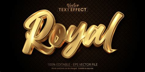 Premium Vector | Gold text effect, editable royal and luxury text style