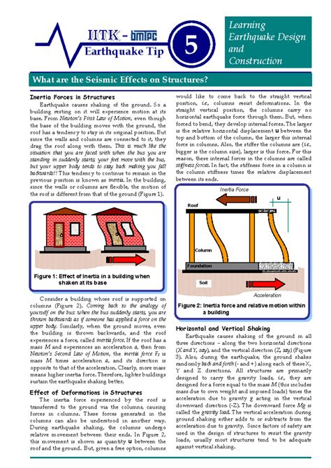 Cse 202 Chapter 3 3 Seismic Effects On Structures What Are The
