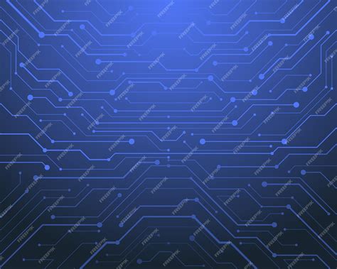 Premium Vector Abstract Technology Blue Lines Circuit Board Background