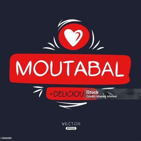 Moutabal Sticker Design Stock Illustration Download Image Now