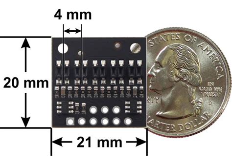 QTR HD 05A Reflectance Sensor Array 5 Channel 4mm Pitch Analog Output
