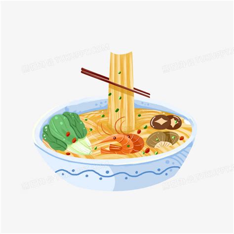 手绘免抠吃龙须面插画元素png图片素材下载元素png熊猫办公