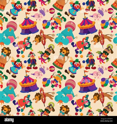 Seamless Circus Pattern Stock Vector Image And Art Alamy