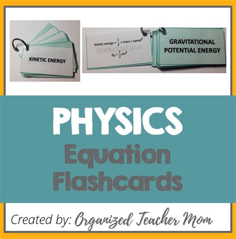 Physics Equation Flashcards Gcse Physics Flashcards Physics