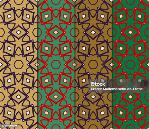 아트 데코 패턴의 기하학적 요소 집합입니다 완벽 한 패턴입니다 벡터 일러스트입니다 인쇄 프레 젠 테이 션 섬유 산업을 위한 디자인입니다 부족 민족 아랍어 패션 장식 장식 0