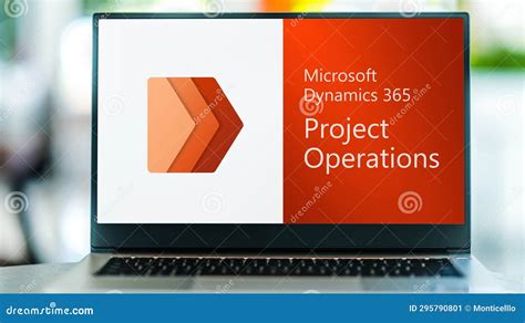 Computer With Logo Of Microsoft Dynamics 365 Project Operations