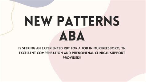 New Patterns Aba On Linkedin Hiring Newpatternsaba Newpatterns