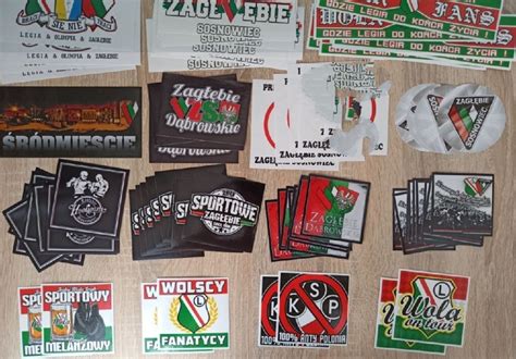 Vlepki Naklejki Legia Warszawa Zagłębie Sosnowiec Czerwionka Leszczyny Kup teraz na Allegro