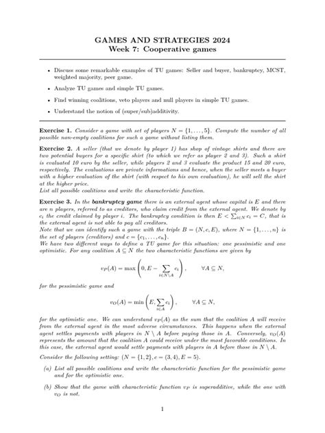 Exercises Week 7 Text Only Pdf Financial Economics Market