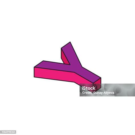 字母表 Y 3d 彩色等距圖示3 D 單詞和符號圖示的元素移動概念和網路應用程式電子錶 Y 3d 圖示可用於 Web 和行動裝置向量圖形及更多