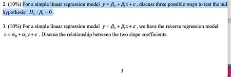 solved 2 10 for a simple linear regression model y