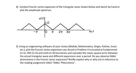 Solved 4 Conduct Fourier Series Expansion Of The Triangular