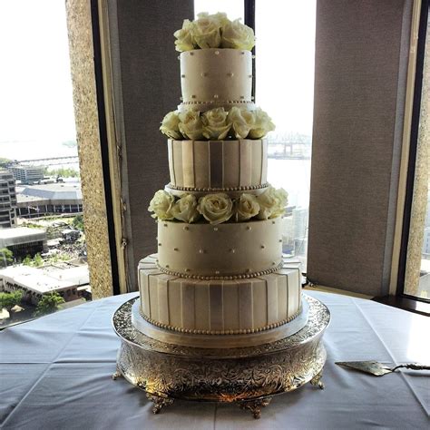 Buttercream Wedding Cake From Ambrosia Bakery Of Baton Rouge LA