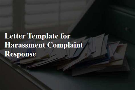 Letter Template For Harassment Complaint Response Free Samples In Pdf