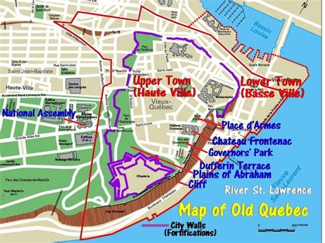 Walking Map Of Old Quebec