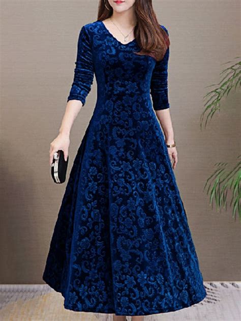 Gold Velvet Long Sleeve Dress Maxi Dress Maxi Dress Pattern Long