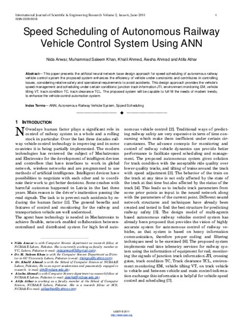 Pdf Speed Scheduling Of Autonomous Railway Vehicle Control System