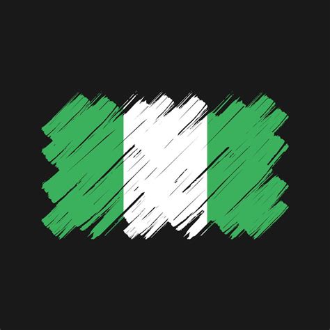 Nigeria Flag Brush National Flag 9759194 Vector Art At Vecteezy
