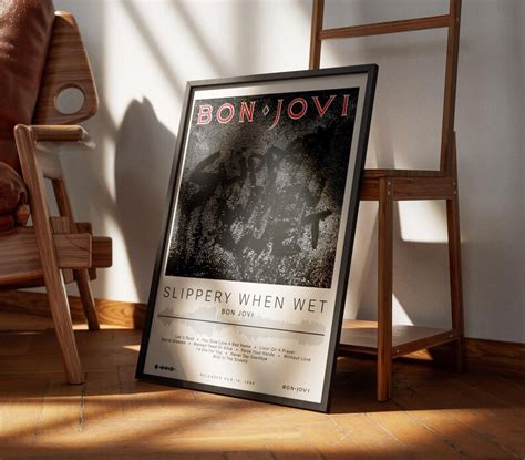Bon Jovi Poster Slippery When Wet Poster Album Poster Prints Wall