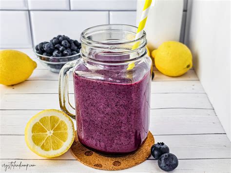 Blueberry Lemon Smoothie Recipe CrystalandComp