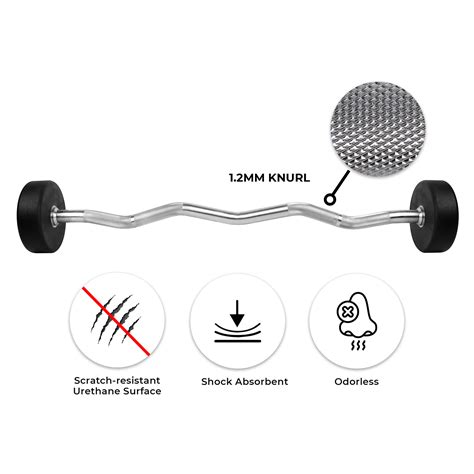 Fixed Weight Ez Curl Bars Bullrock Fitness