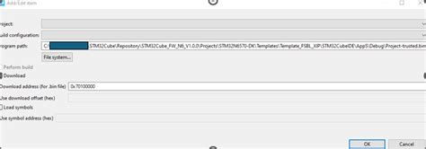 solved debugging program in external flash xip mode stm32