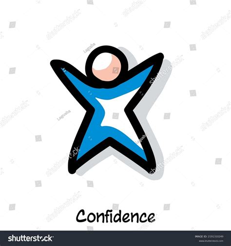 Confidence Scribing Sketchnoting Visual Note Icon Stock Vector Royalty