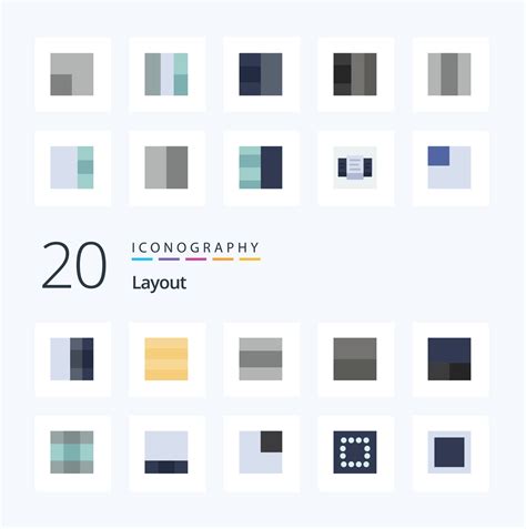 Layout Flat Color Icon Pack Like Scale Table View Price Maximize Vector Art At Vecteezy