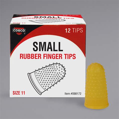 Cosco 098172 Size 11 Small Amber Rubber Finger Tips 12pack