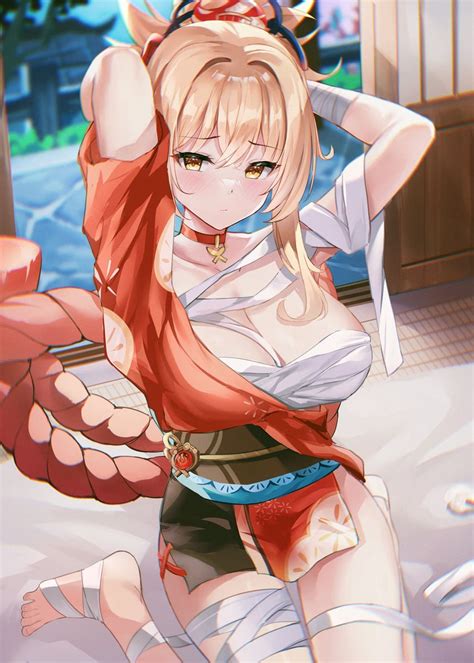 Yoimiya Genshin Impact Drawn By Erictianqijiang Danbooru